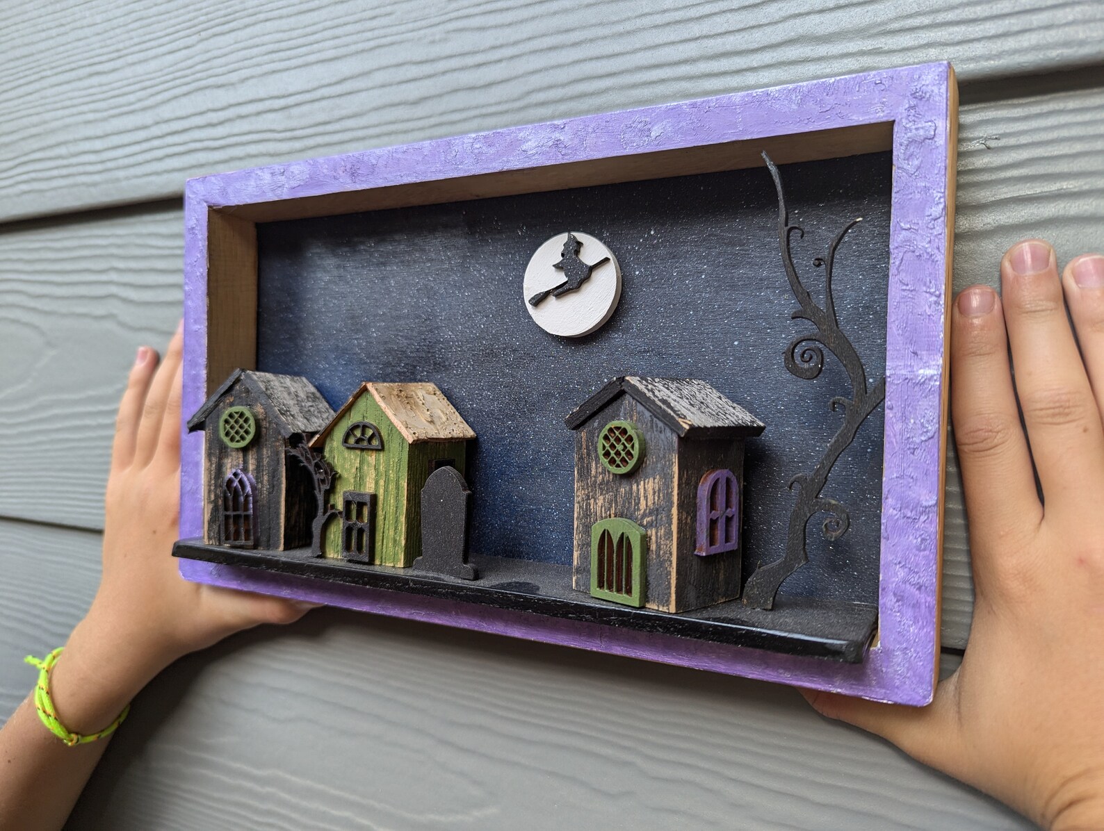 Spooktacular Framed Halloween Scene Halloween Art Décor - Etsy