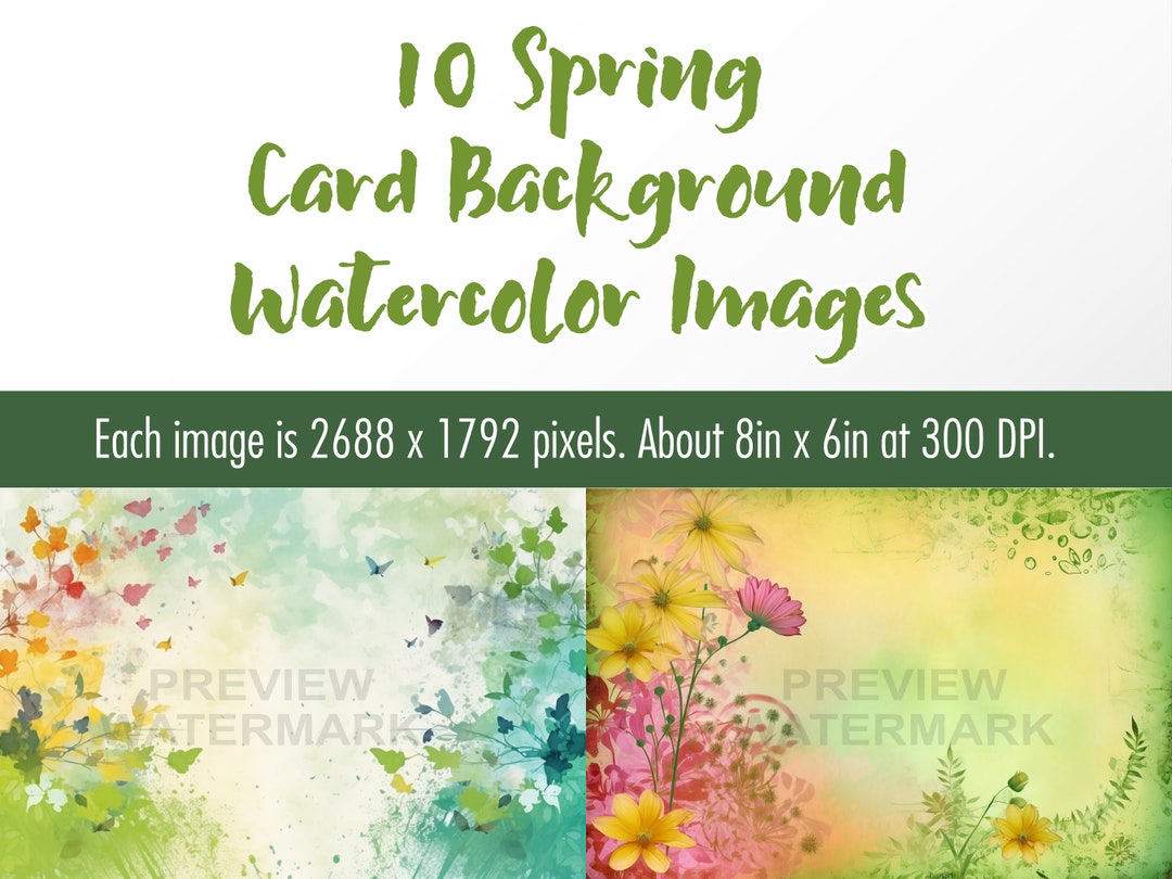 Spring Flowers Bundle Watercolor Art Digital Download Bundle - Flower ...