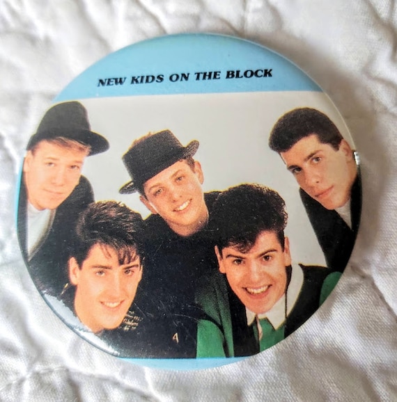 New Kids of the Block vintage pin button, NKOTB, Made… - Gem New Kids of the Block vintage pin button, NKOTB, Made… - Gem