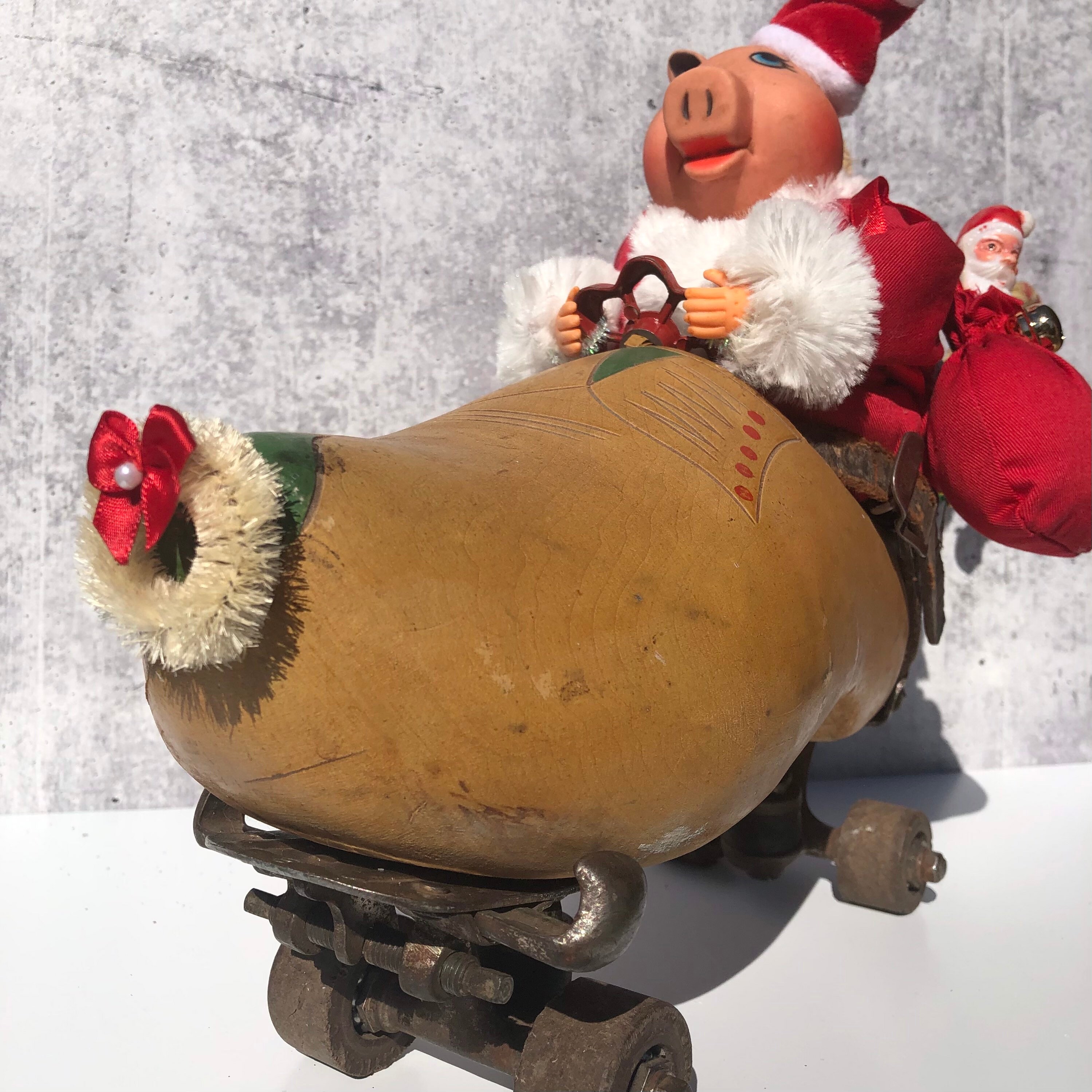 UNIQUE & ORIGINAL Adorable Handcrafted Vintage Santa Pig | Etsy