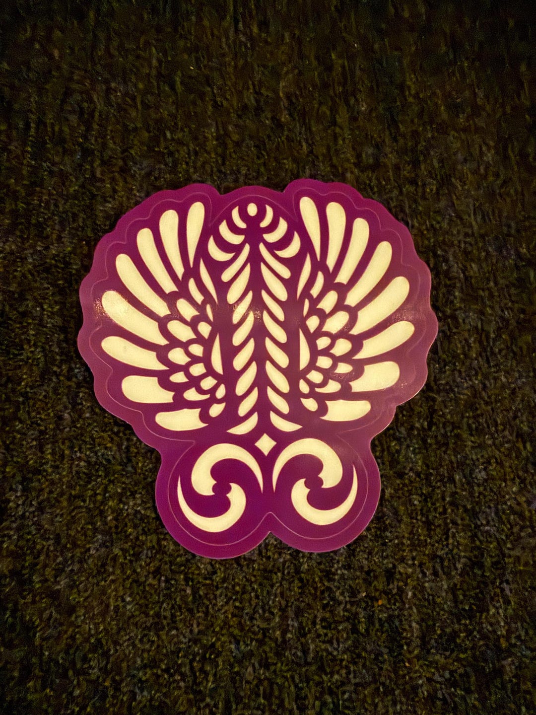 Purple Phallus Fascinum Glow in the Dark Sticker - Etsy