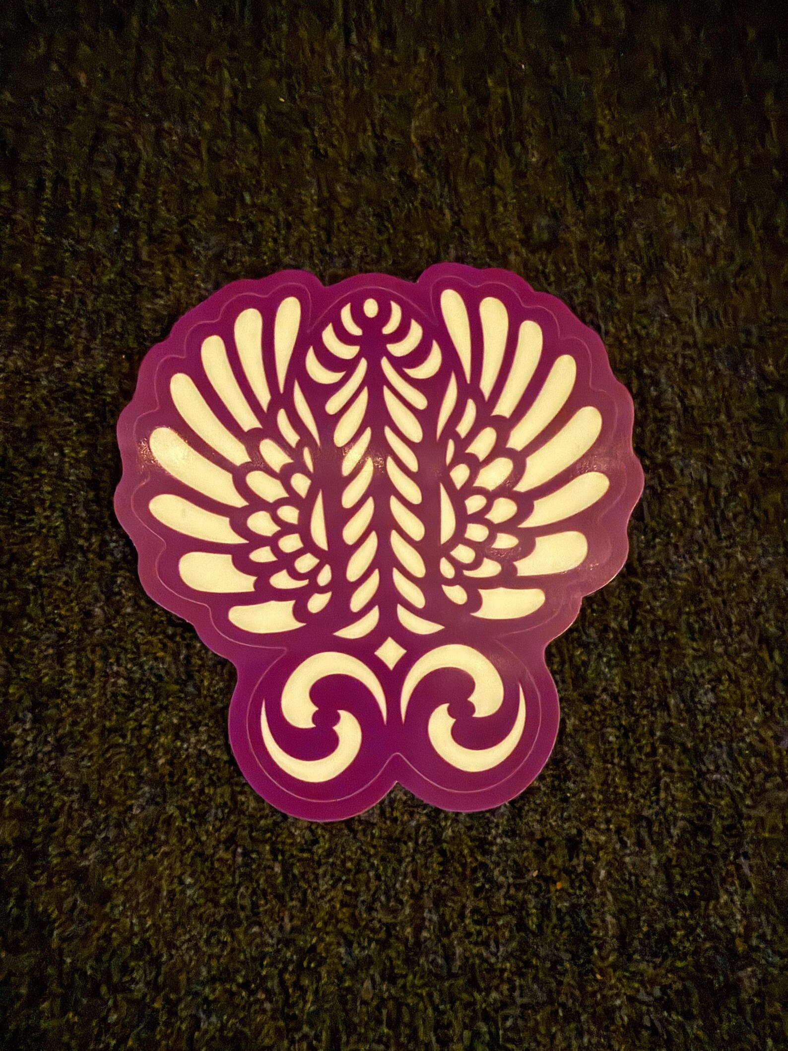 Purple Phallus Fascinum Glow in the Dark Sticker - Etsy