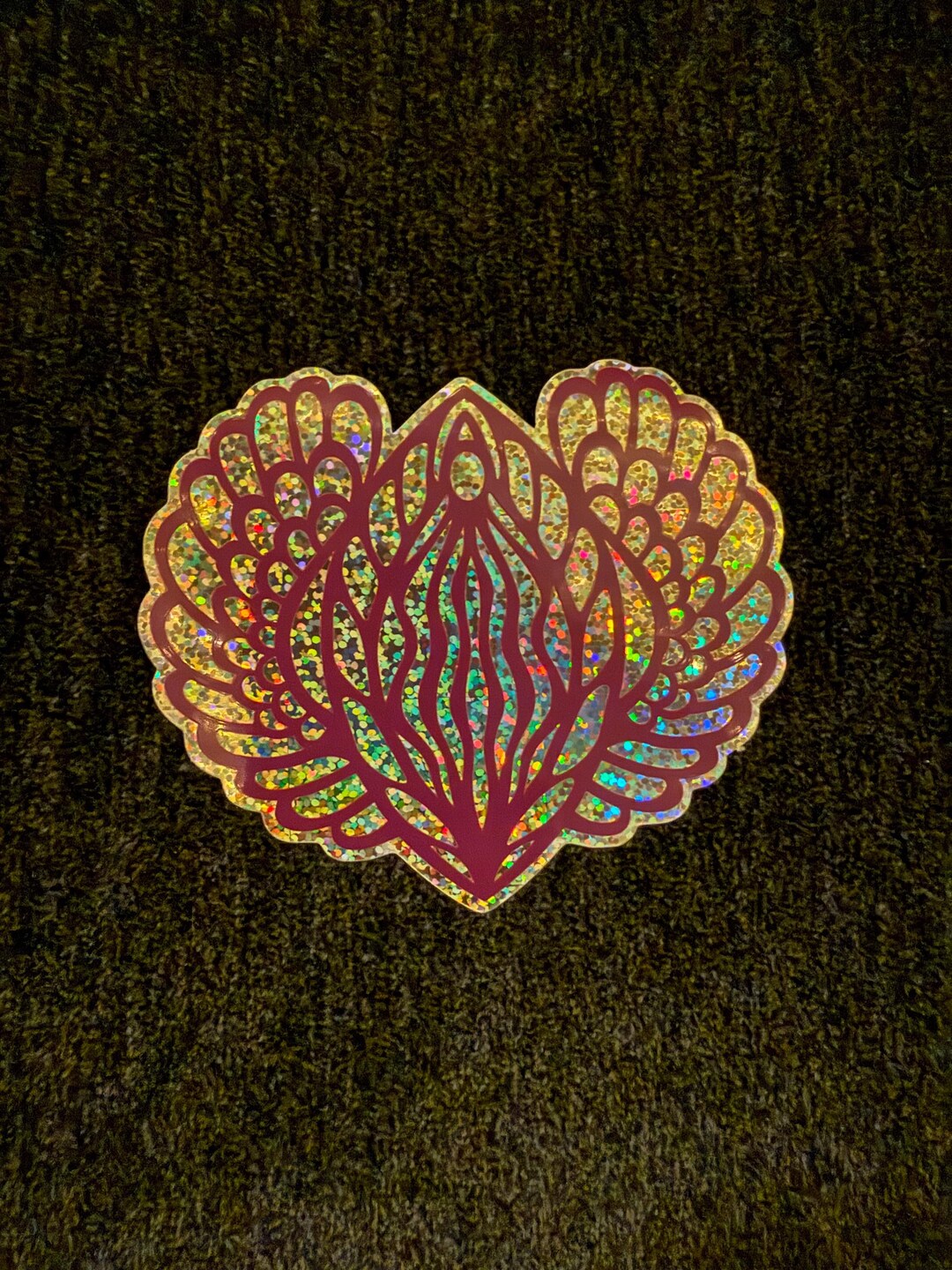 Purple Glitter Vulva Fascinum Sticker - Etsy Australia