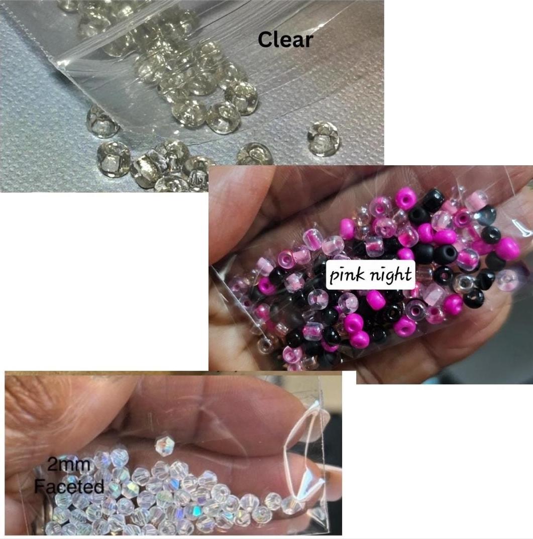 Glass Hair Beads for Braids, Dreadlocks, Locs - Boho Hair Jewelry Kit ...