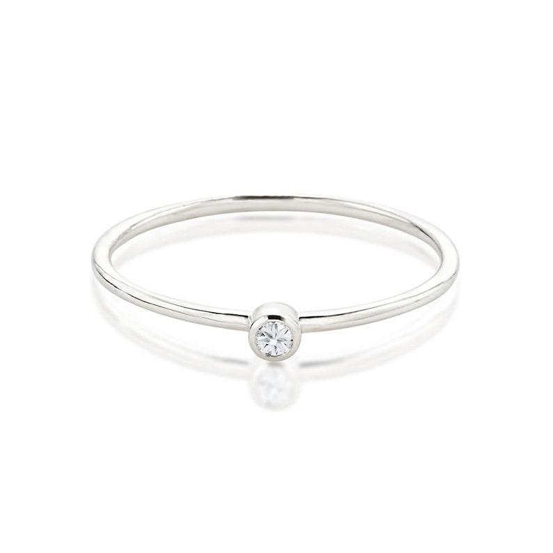 Tousiattar Diamond Ring Solitaire Stackable Thin Rings for - Etsy