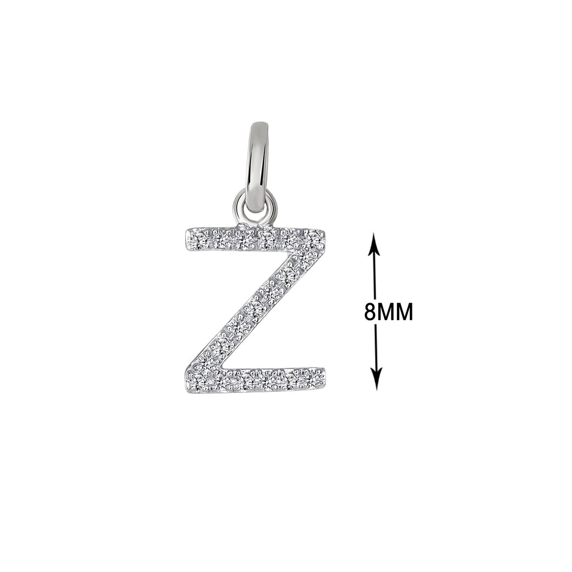 Tousiattar Diamond Letter Necklace Z Alphabet Pendant Solid 14K Gold ...