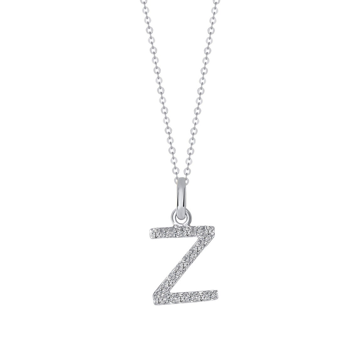 Tousiattar Diamond Letter Necklace Z Alphabet Pendant Solid 14K Gold ...