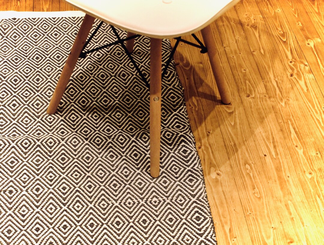 Gray and Natural White Kitchen Runner Rug / Multiple Sizes Rugs ...