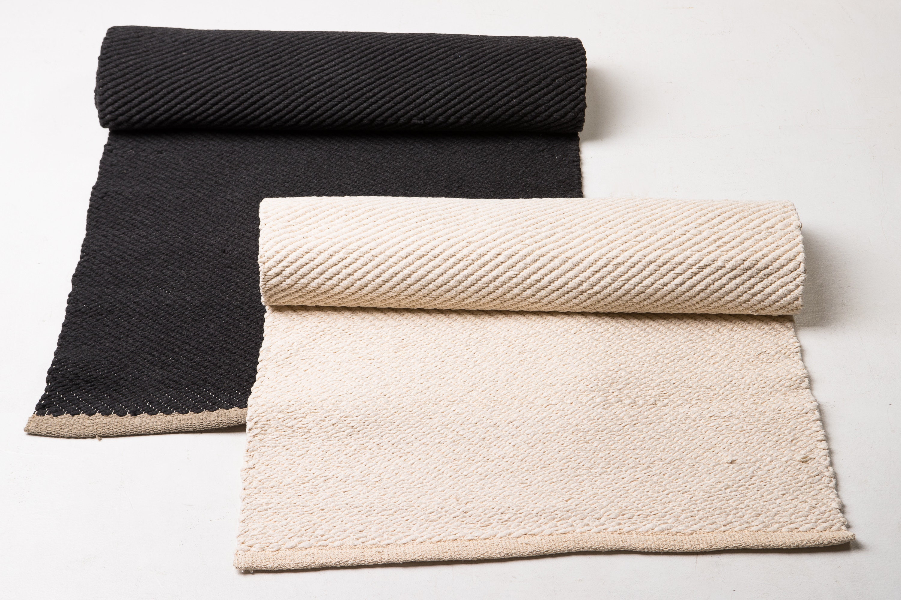 Black Floor Rug, Multiple Sizes Black Kitchen Rug, Black Bedside Rug ...