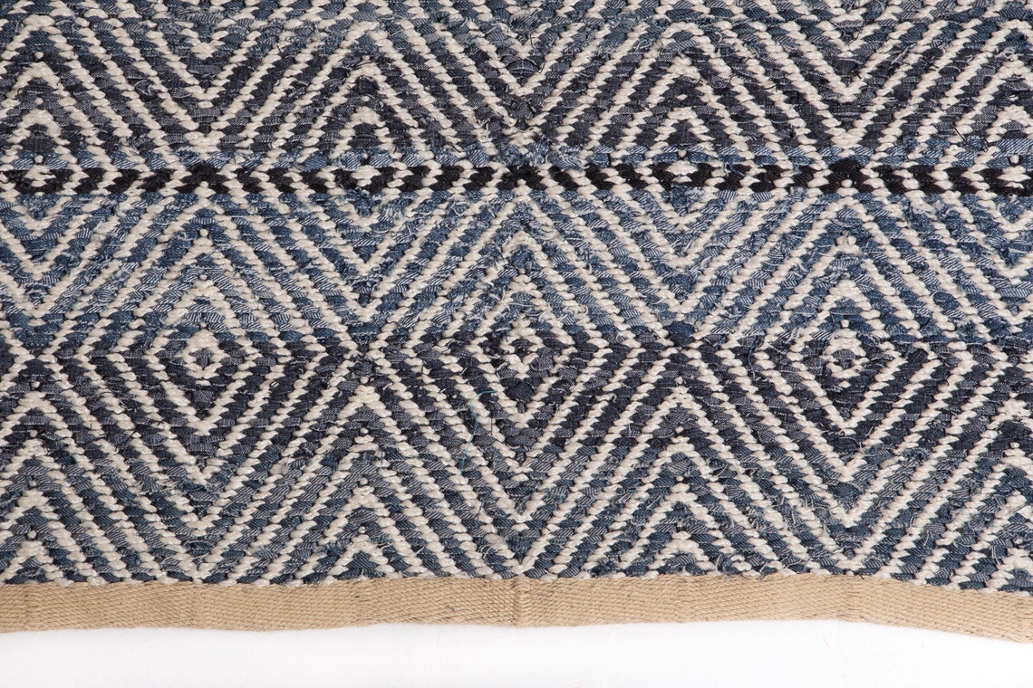 Denim Blue Rug /multiple Sizes Rug /handwoven Kitchen Cotton | Etsy