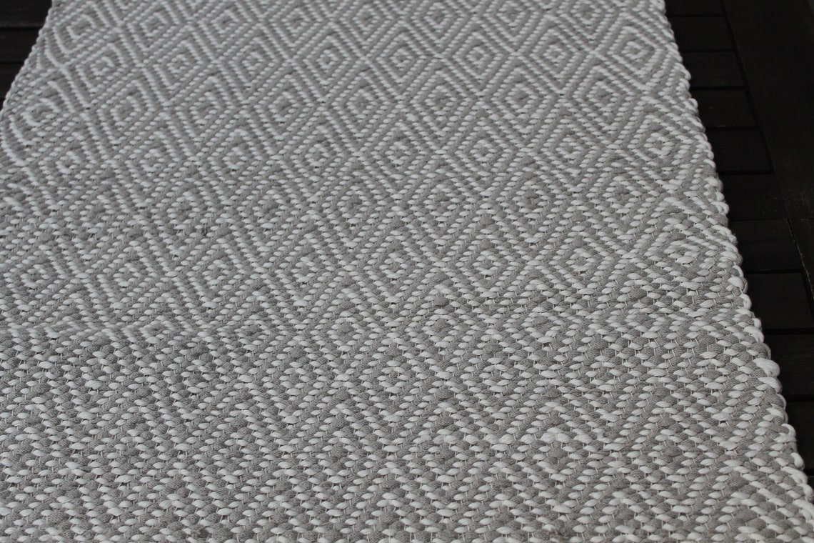 Linen and Natural White Runner Rug / Multiple Sizes Handwoven - Etsy