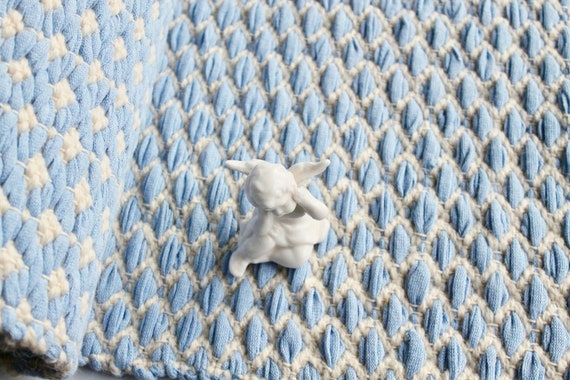 Light Blue and White 99 X 33 in Cotton Rug / Bedroom Rug / | Etsy