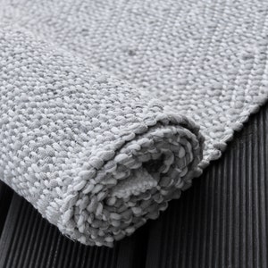 Linen and Natural White Runner Rug / Multiple Sizes Handwoven Cotton ...