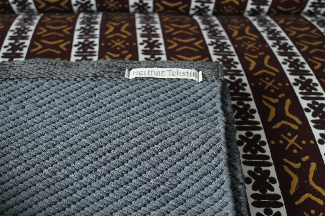 Gray Area Rug 4 X 8 Ft Gray Cotton Rug Washable Rag Rug - Etsy