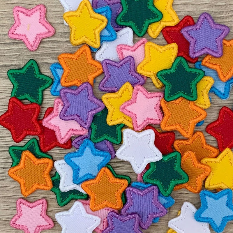 Embroidered Star Patches - Etsy