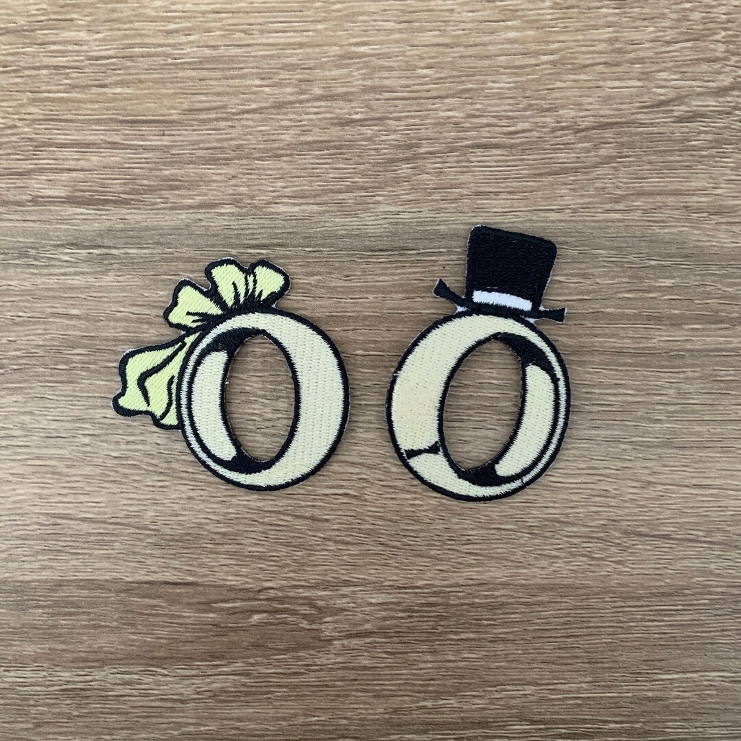 Wedding Rings Iron on Patch Wedding Rings Patches, Patches Iron on ...