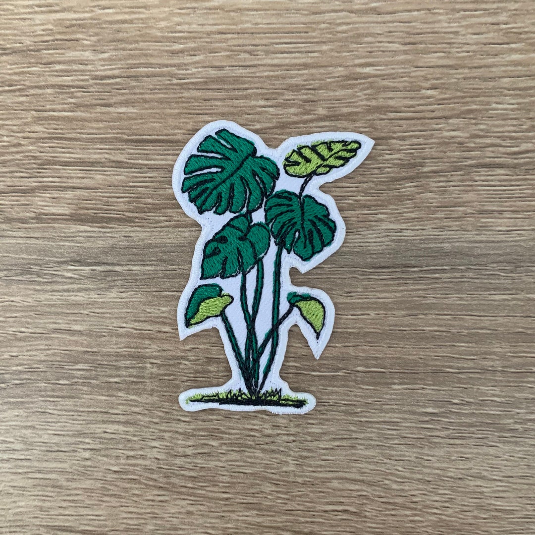 Monstera Embroidered Iron on Patch, Plant Applique (2.5" X 2") - Etsy
