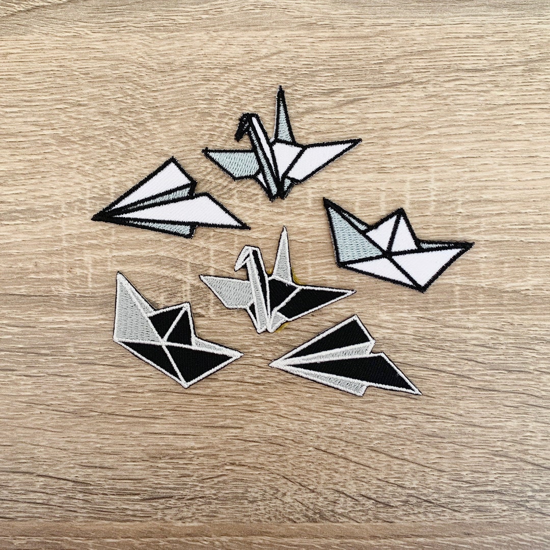Set of 3 Pc Origami Iron on Patch Origami Patches, Patches Iron on ...