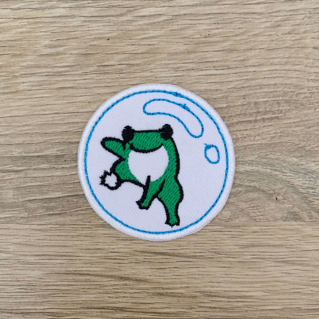 Frog in Bubble Iron on Patch Frog Patches, Cartoon Patches Iron on ...