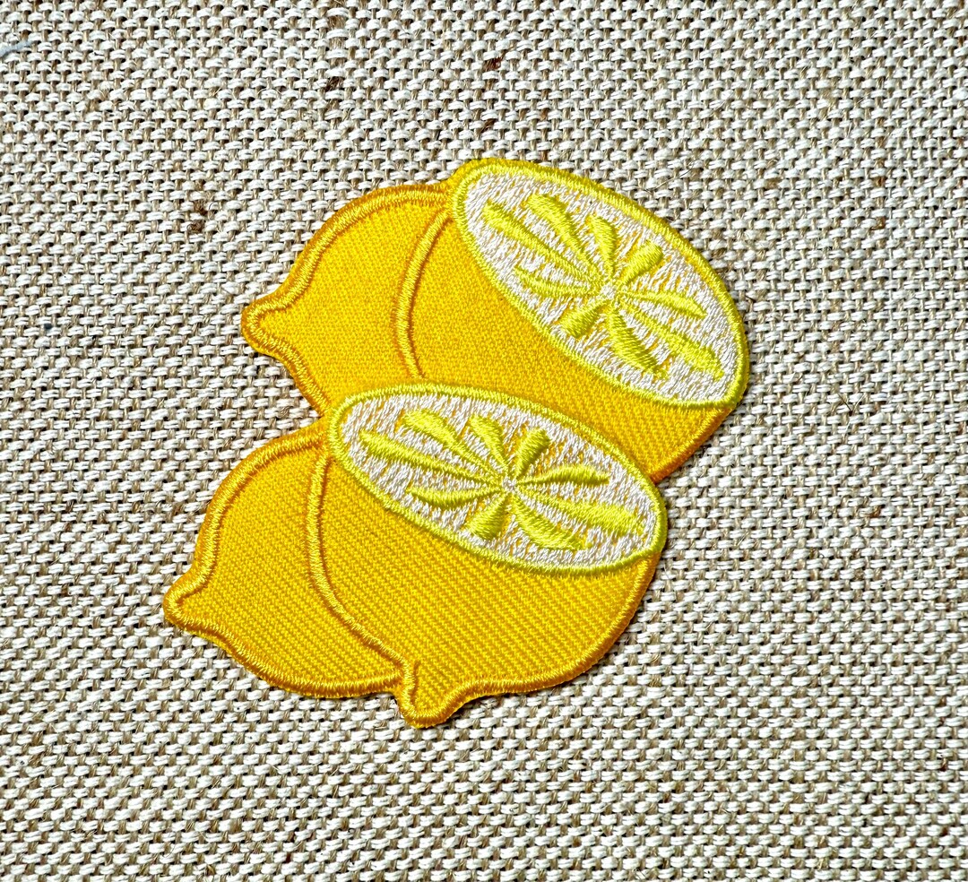 2pc Lemon Iron on Patch , Limepatches, Moon Patches Iron on ...