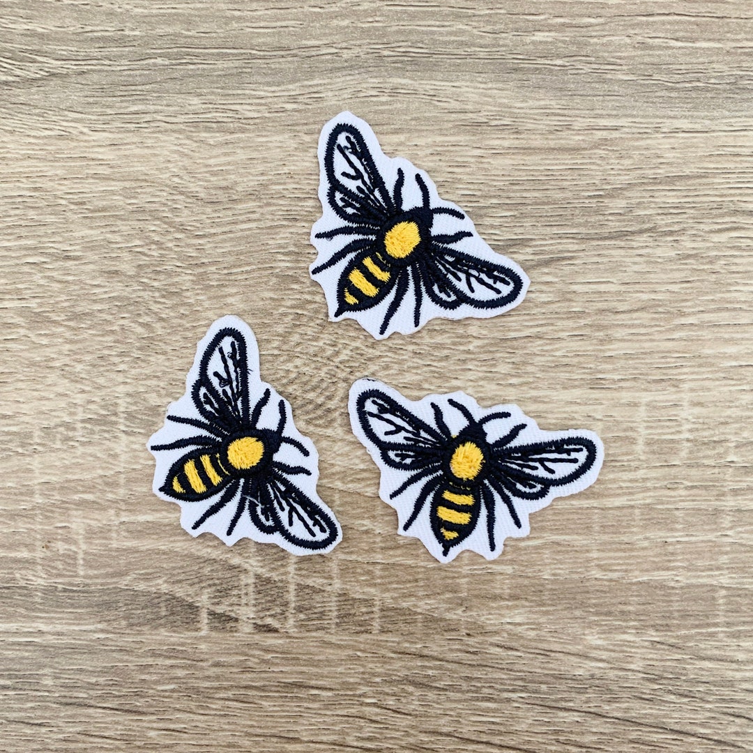 Set of 3 Pc Bees Iron on Patch Bees Patches, Bee Patches Iron on ...