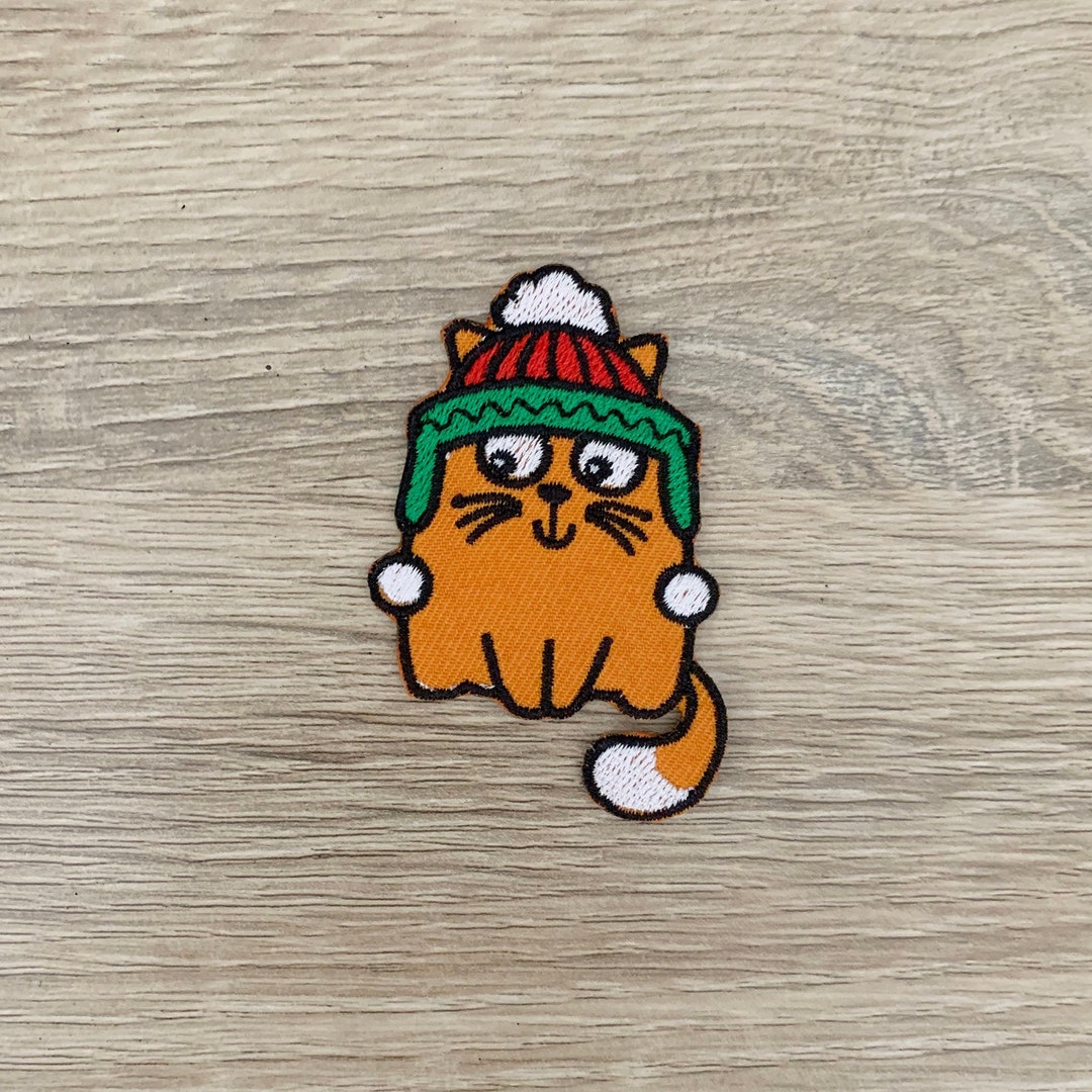 Cute Cat Iron On Patch Christmas Cat Patches Cartoon Patches Iron On