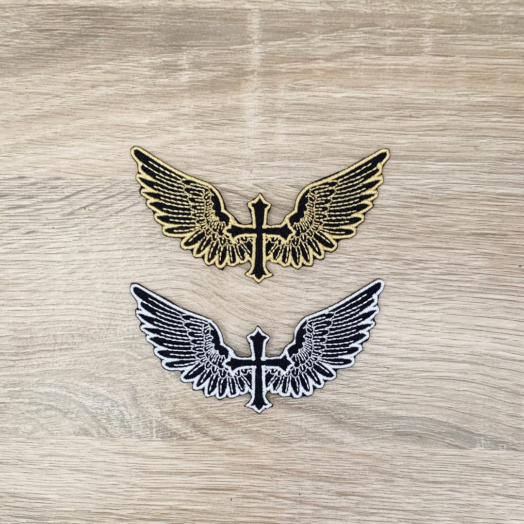 Cross-wing Iron on Patch Angel Wings Patches, Cartoon Patches Iron on ...