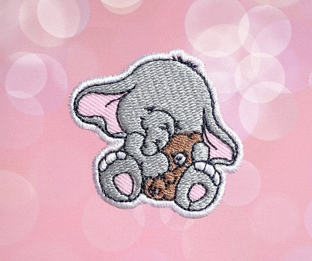 Cute Elephant With Bear Iron on Patch Elephant Patches Iron on Patches ...