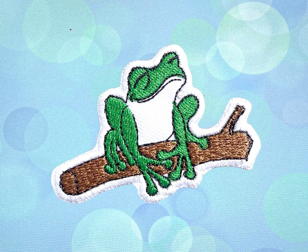 Frog Iron on Patch Frog Patches, Frog Patches Iron on ,embroidered ...