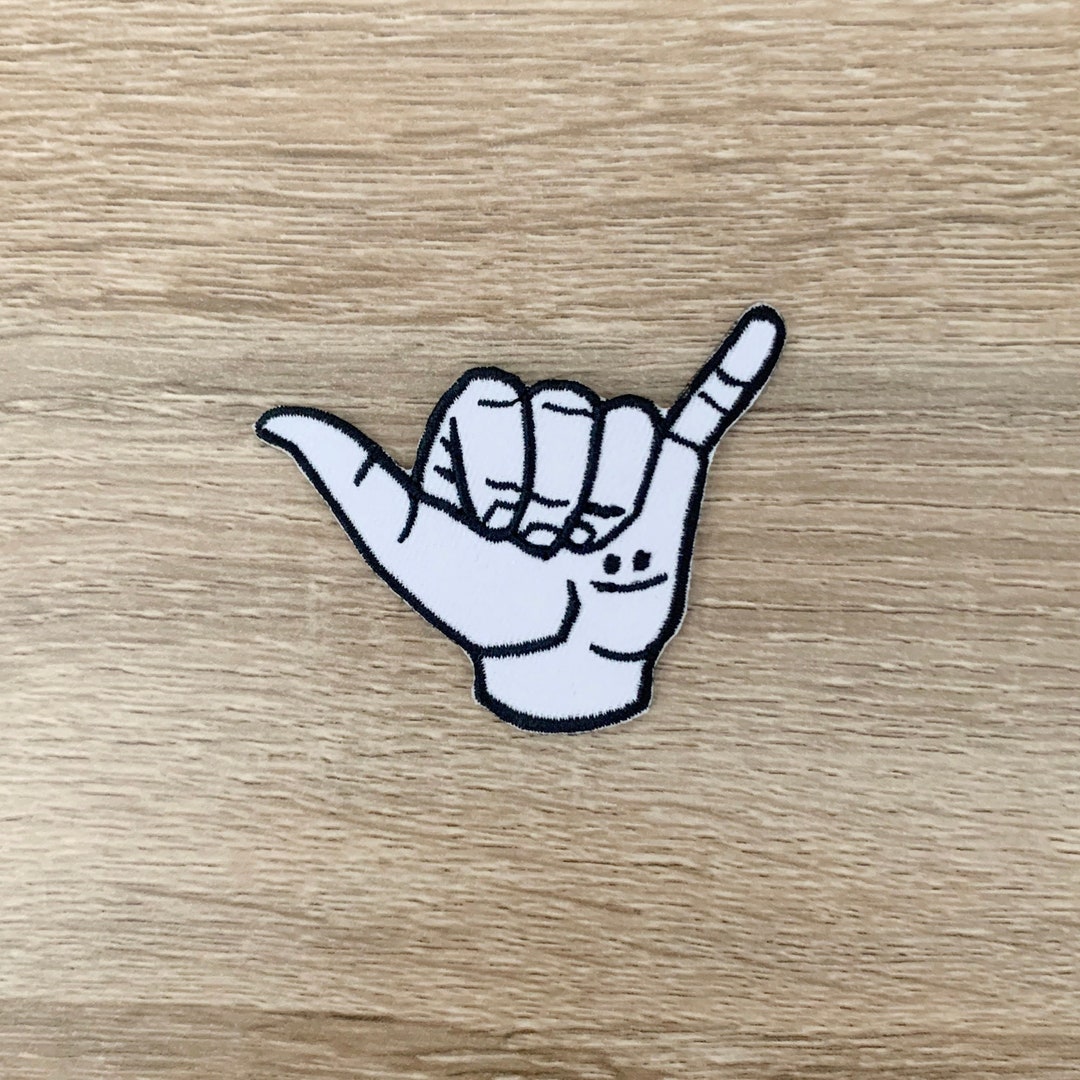 Shaka Hand Embroidered Iron on Patch (2.75x2) - Etsy