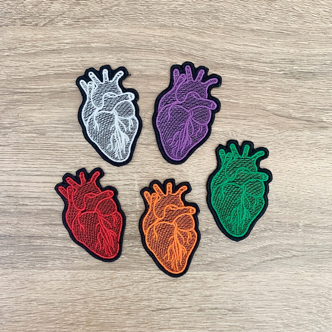 Heart Iron on Patch Heart Patches, Cartoon Patches Iron on ,embroidered ...