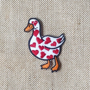 Duck Heart Iron on Patch Duck Patches, Duck Patches Iron on ...