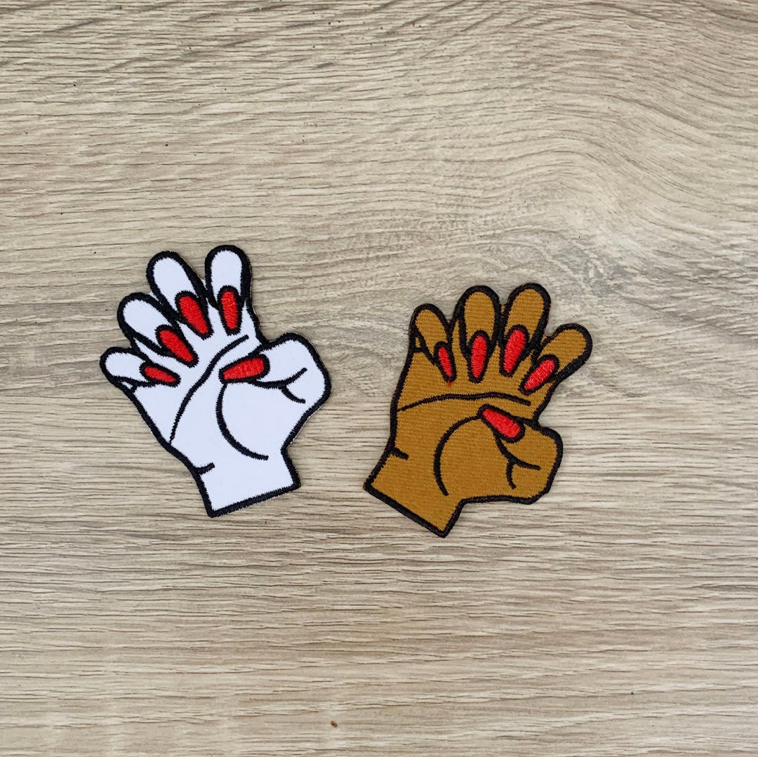 Hand Iron on Patch Hand Patches, Cartoon Patches Iron on ,embroidered ...