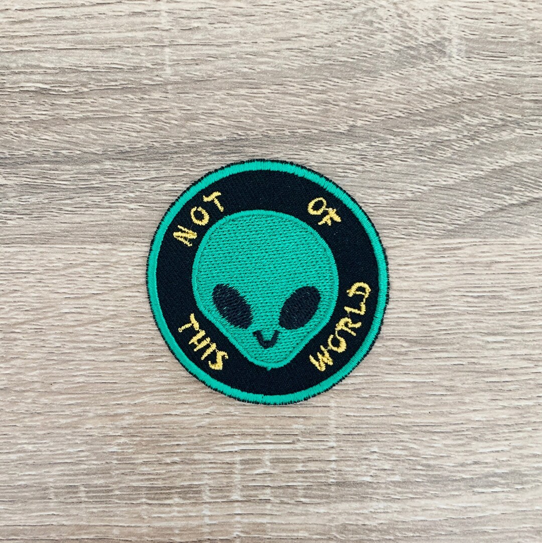Alien Iron on Patch Alien Patches, Cartoon Patches Iron on ,embroidered ...