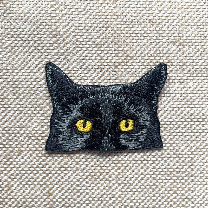 Black Cat Iron on Patches - Etsy