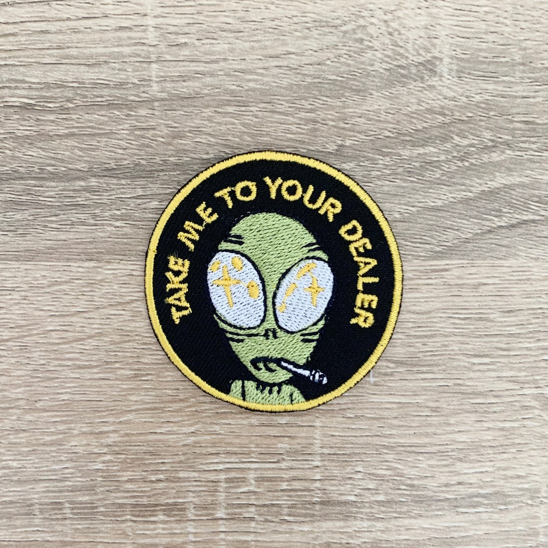 Alien Iron on Patch Alien Patches, Cartoon Patches Iron on ,embroidered ...