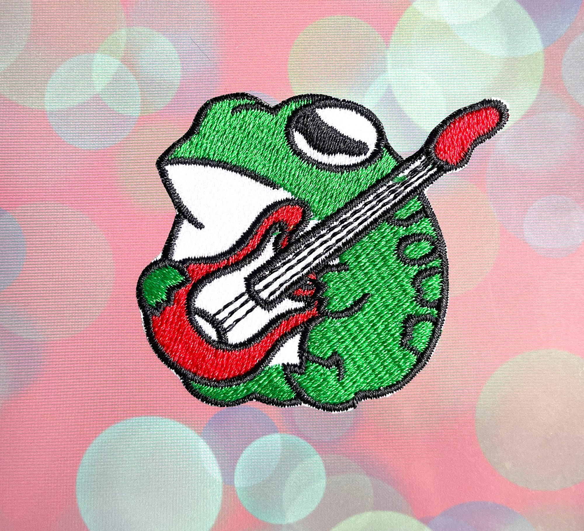 Frog Rocker Iron on Patch Frog Patches Frog Patches Iron on - Etsy