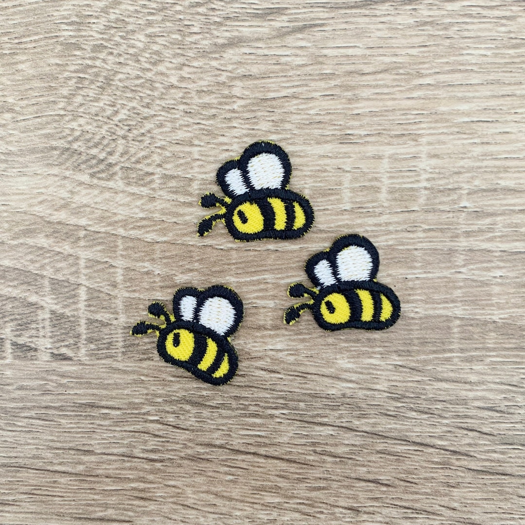 Set of 3 Pc Bees Iron on Patch Bees Patches, Bee Patches Iron on ,embroidered Patch Iron ...