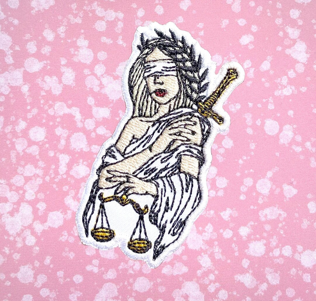 Lady of Justice Iron on Patch Lady of Justice Patches, Patches Iron on ...