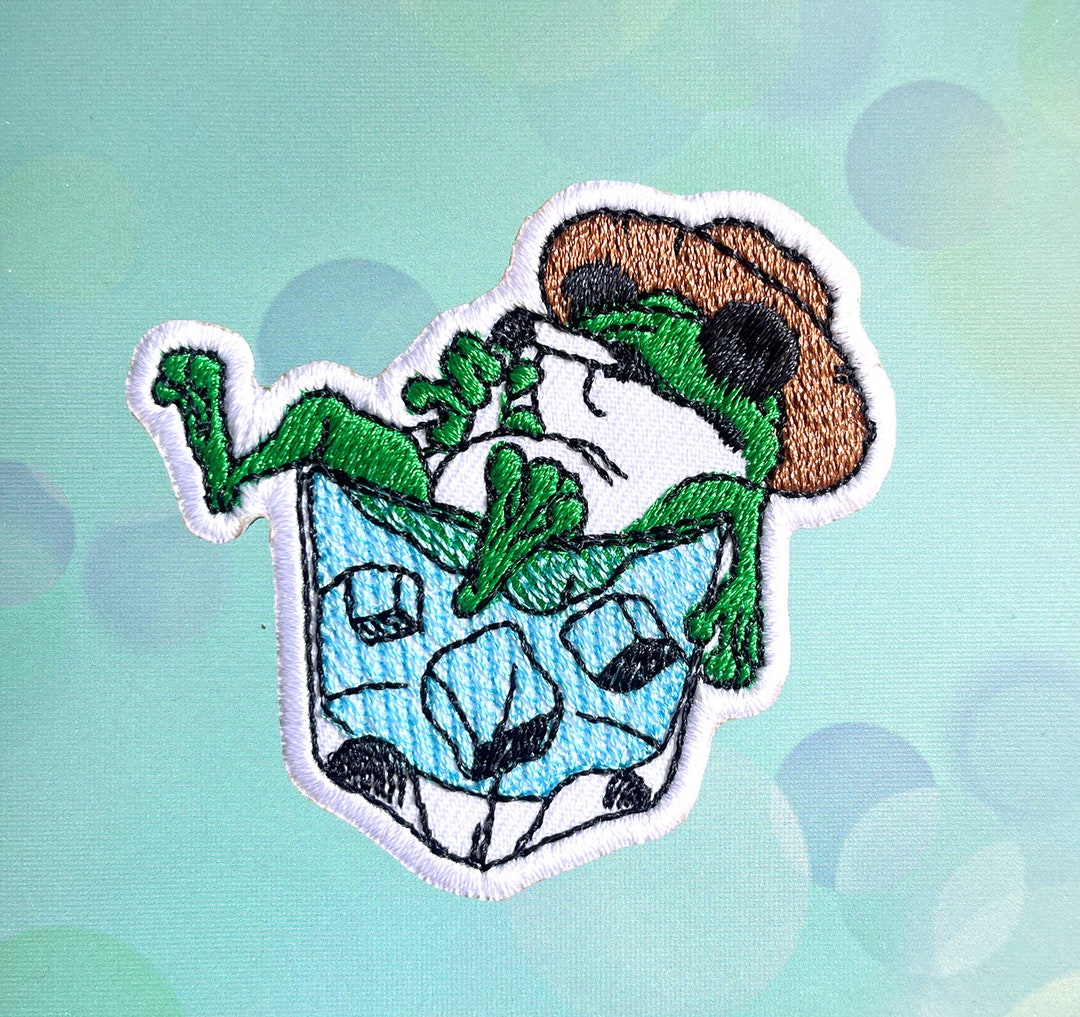Frog Party Iron on Patch Frog Patches, Frog Patches Iron on ...