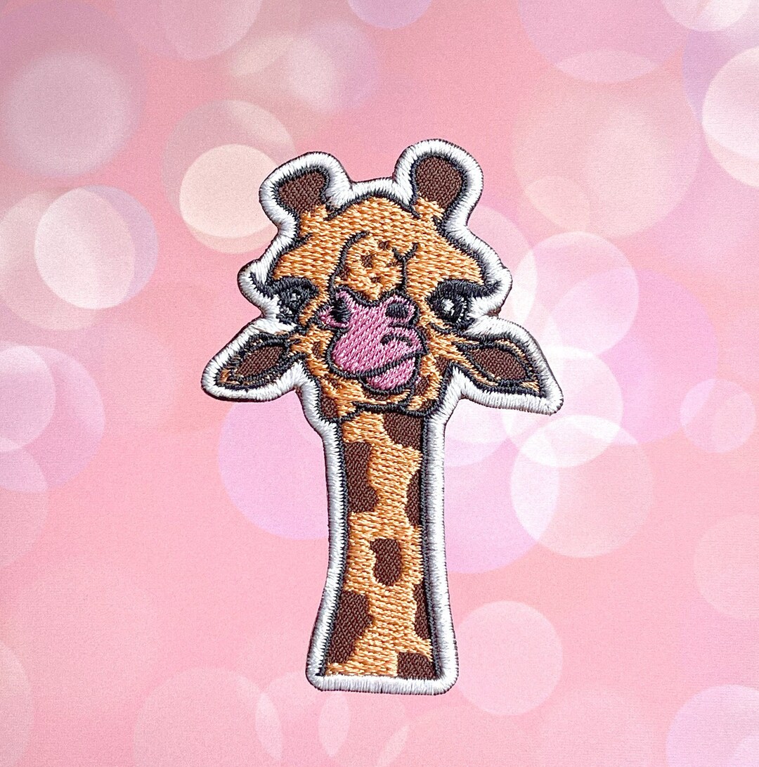 Cute Giraffe Iron on Patch Cute Giraffe Patches Iron on , Patches ,applique Embroidered Patch ...