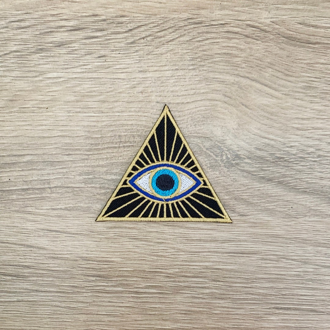 Pyramid Eye Iron on Patch Pyramid Eye Patches, Cartoon Patches Iron on ...