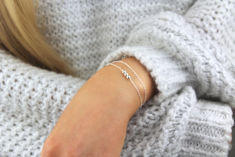 Thin Sterling Silver Bracelet. Minimalist Everyday Bracelet. Simple ...
