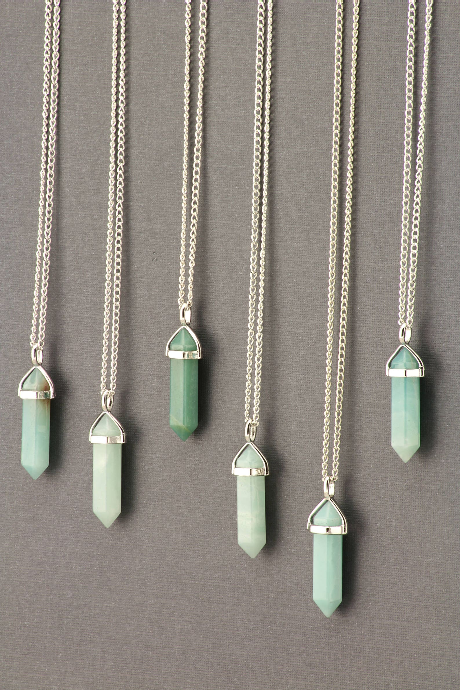 Amazonite Point Necklace. Gemstone Spike Necklace. Green | Etsy
