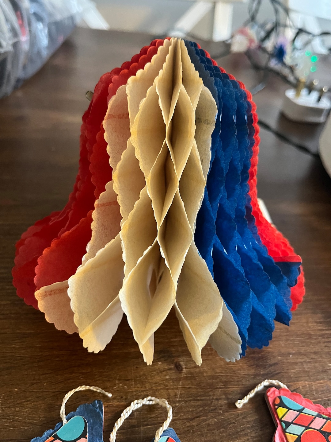 Mid Century Vintage Paper Bell Decorations - Etsy