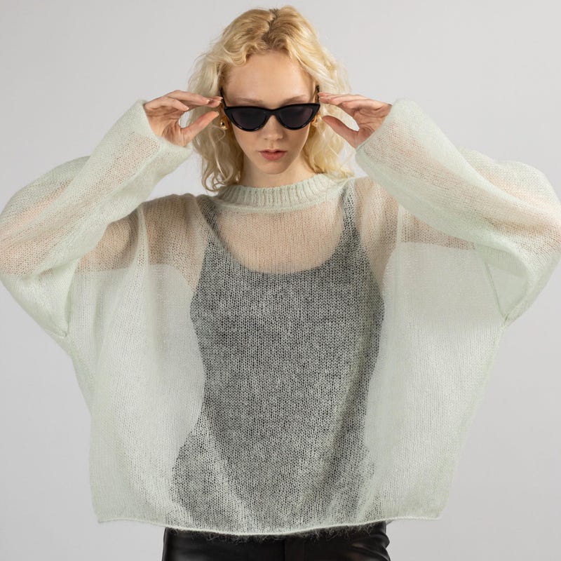 Mohair Knit Transparent - Etsy