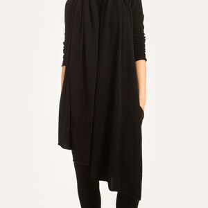 Cashmere Scarf, Black Cashmere Scarf, Cashmere Wrap, Knit Cashmere ...