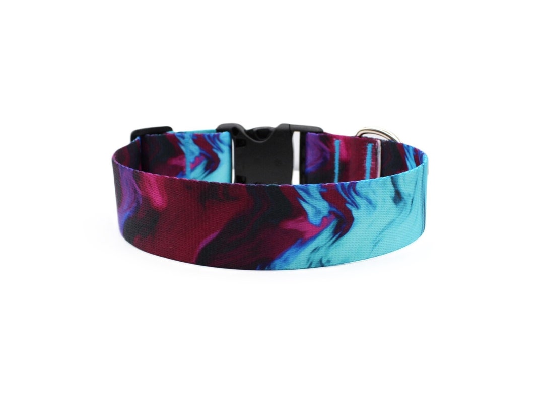 Paint Swirl Polyester Dog Collar Dog Collar Polyester Webbing ...