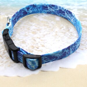 Ocean Waves Dog Collar Beach Dog Collar Summer Waves Sea Tropical Dog ...