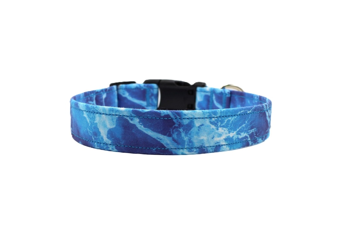 Ocean Waves Dog Collar Beach Dog Collar Summer Waves Sea Tropical Dog ...